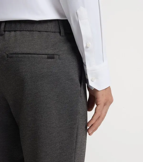 BOSS Performance-stretch Slim-fit Trousers - Silver