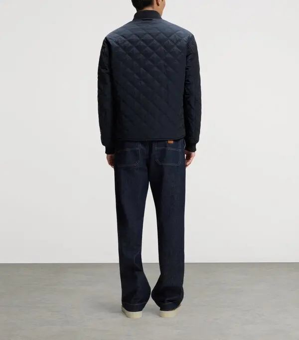 BOSS Water-repellent Quilted Zip-up Jacket