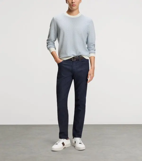 BOSS Silk-cotton Jacquard Sweater