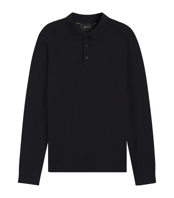 BOSS Wool-silk-cashmere Polo Sweater