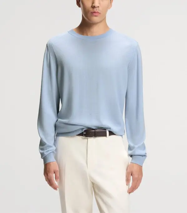 BOSS Wool-silk-cashmere Crew Neck Sweater