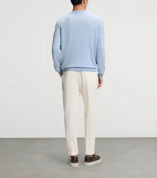 BOSS Wool-silk-cashmere Crew Neck Sweater