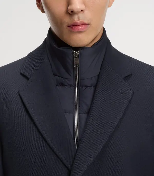 BOSS Cotton-blend Padded-liner Coat
