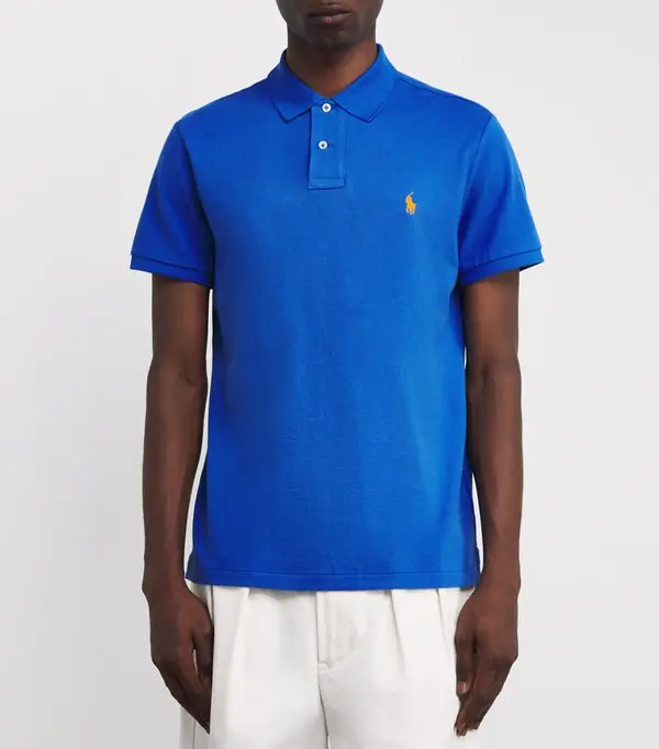 Polo Ralph Lauren Cotton Mesh Custom-fit Polo Shirt - Blue