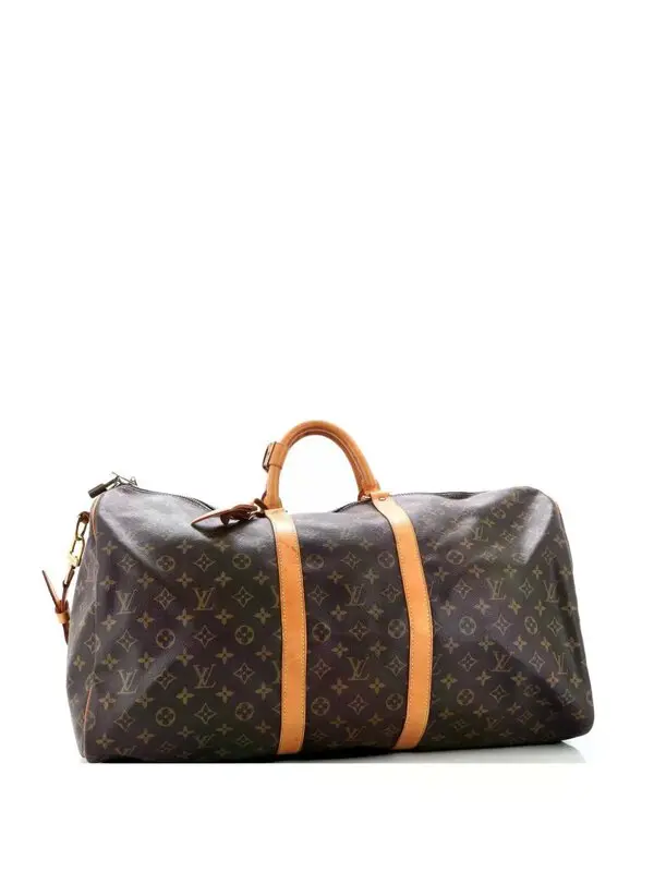 LOUIS VUITTON Monogram Canvas Keepall Bandouliere 55 Travel Bag