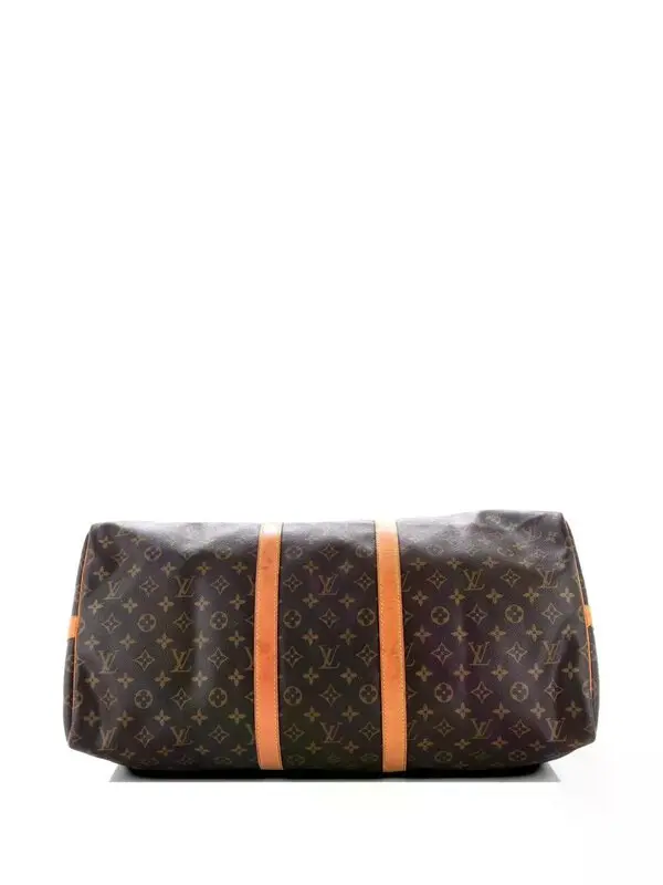 LOUIS VUITTON Monogram Canvas Keepall Bandouliere 55 Travel Bag