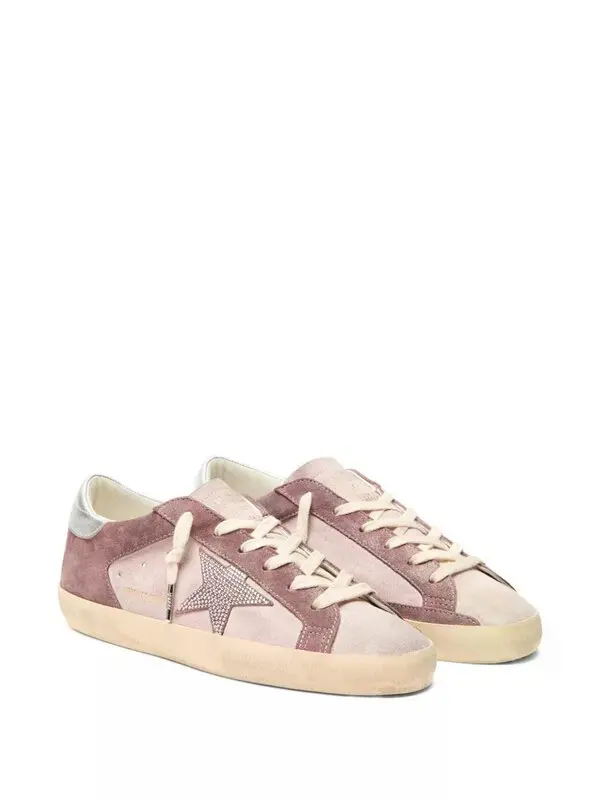 GOLDEN GOOSE Super-star Suede Crystal Glitter Sneakers