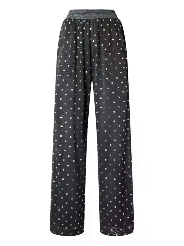 Pinko Mesh Trousers With Mirror Detail - Grey