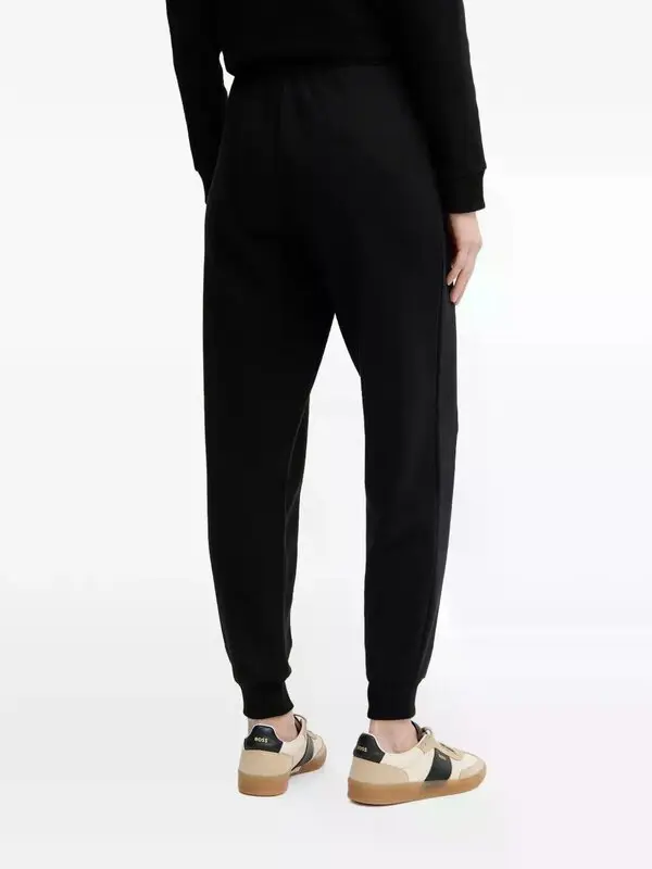 Armani Exchange Logo Drawstring Waist Track Pants - Black