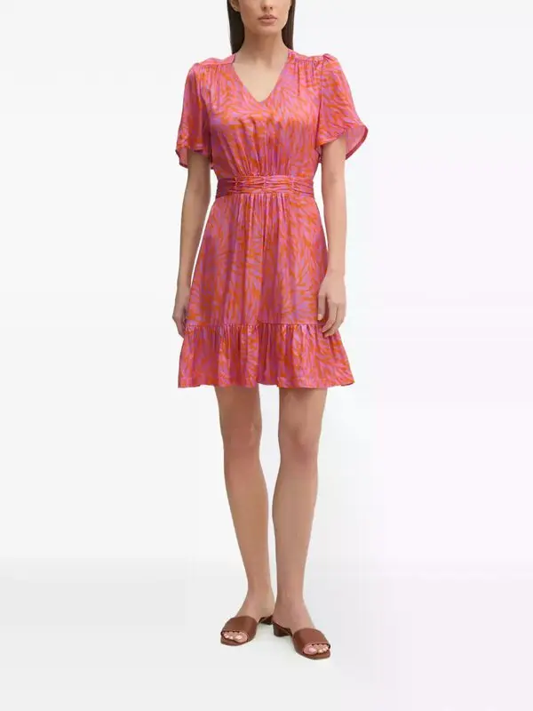 LA PETITE FRANÇAISE Ryhana Ruffled V-neck Mini Dress - Orange