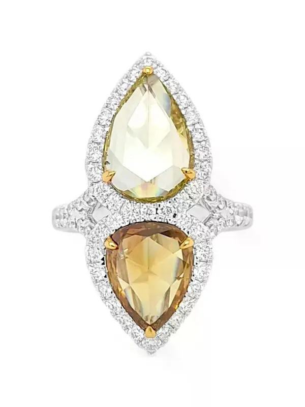 HYT JEWELRY 18kt White Gold Diamond Cocktail Ring