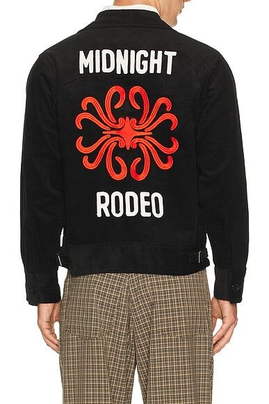 MIDNIGHT RODEO Corduroy Jacket With Graphic Detail