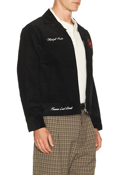 MIDNIGHT RODEO Corduroy Jacket With Graphic Detail