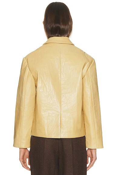 HELSA Puffy Leather Jacket - Maize