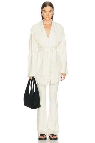 SEROYA Winslet Cardigan With Fringed Trim