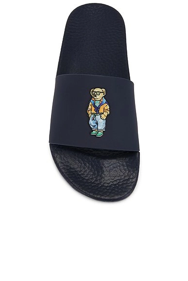 Polo Ralph Lauren Eva Bear Slide Sandals - Navy