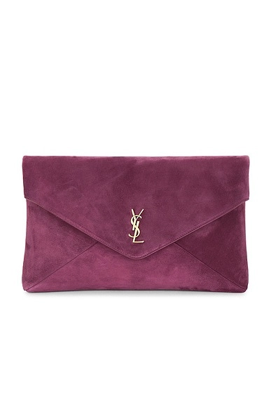 Saint Laurent Xxl Envelope Pouch - Deep Haute Red