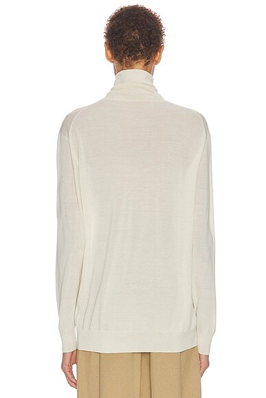 THE ROW Nabari Cashmere Turtleneck Top - Ivory