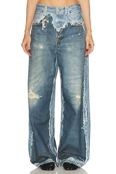 Acne Studios 1981 Tlo Skeleton Wide Leg Denim