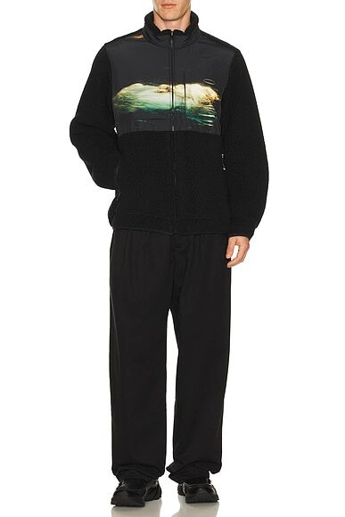 Undercover Polartec Boa Fleece Jacket With Graphic Panel