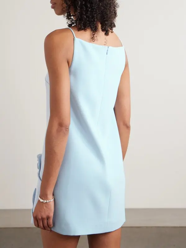 SELF-PORTRAIT Appliquéd Crepe Mini Dress