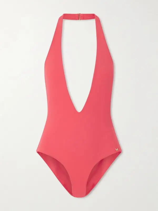 Kiki De Montparnasse Euchaffe Halterneck Swim Suit - Orange