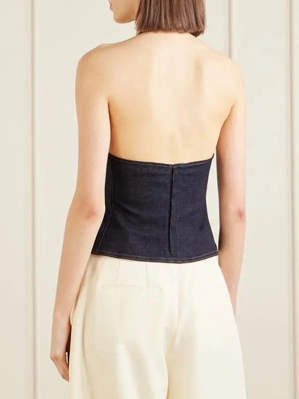 Jacquemus Lavoir Denim Halterneck Top