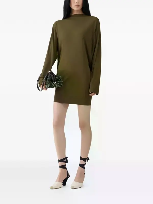 Jacquemus Mistral Draped Mini Dress - Green