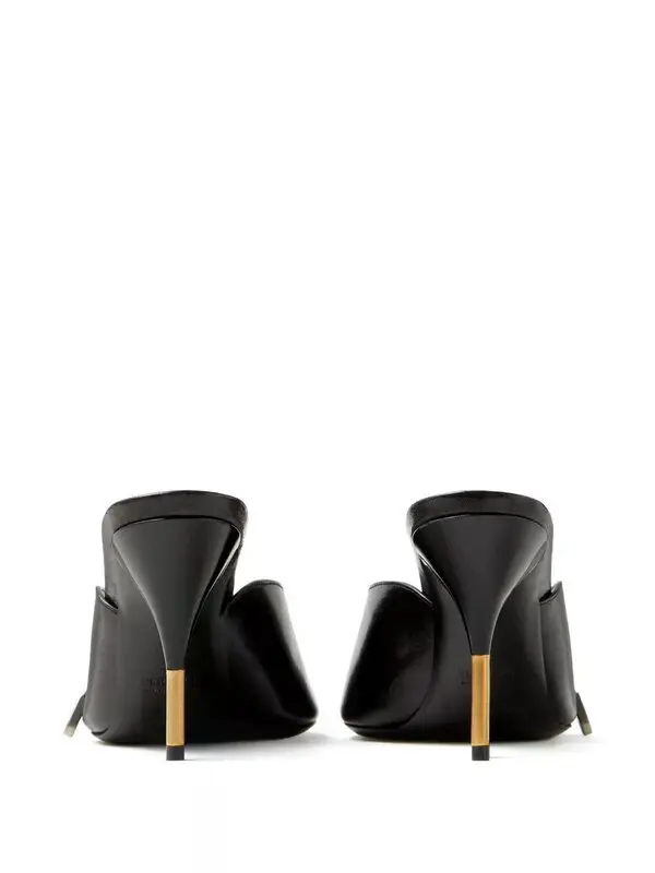 Versace Nyx Leather Sandals - Black