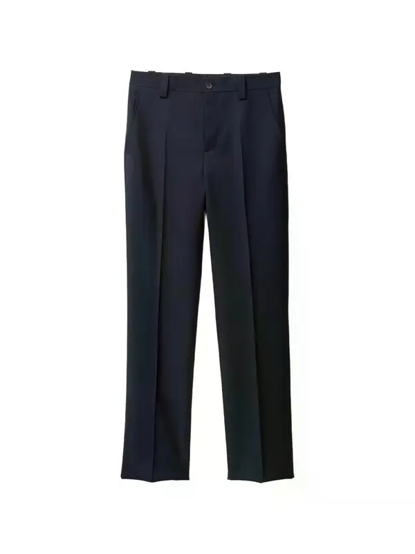 Versace Wool-mohair Slim Formal Trousers - Blue
