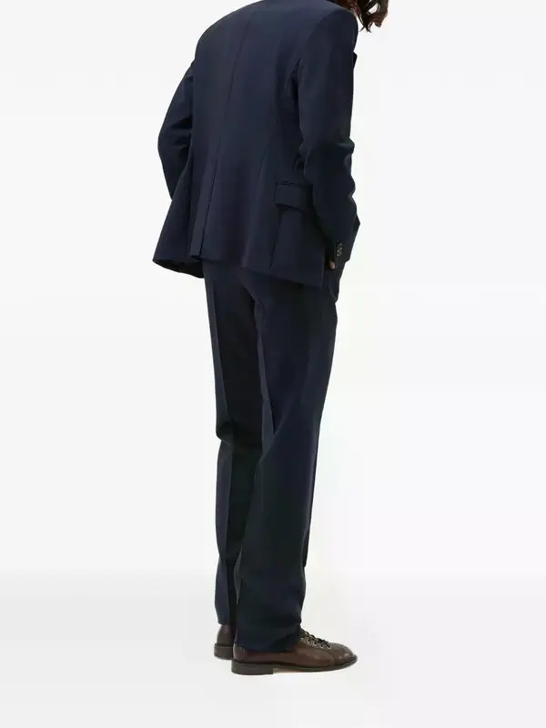 Versace Wool-mohair Slim Formal Trousers - Blue