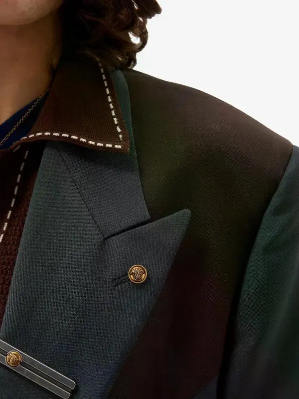 Versace Wool-mohair Boxy Blazer