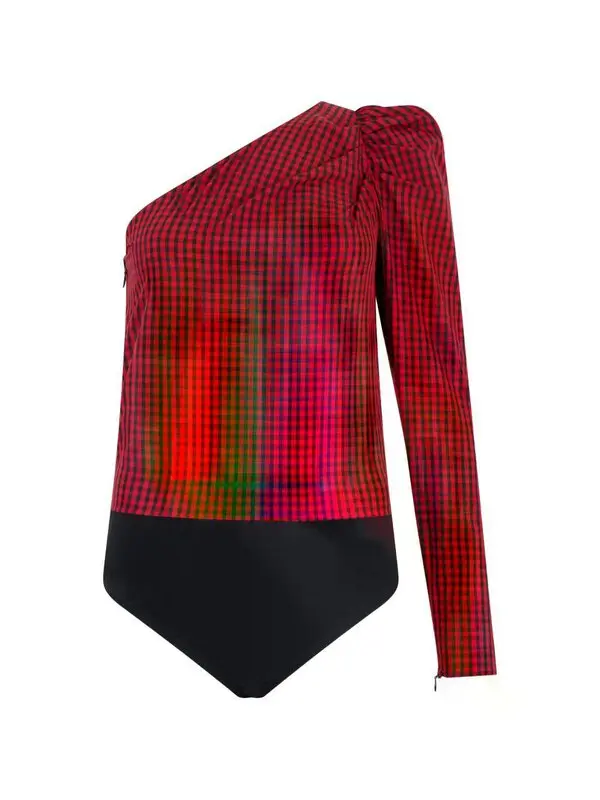 Red Valentino One-shoulder Bodysuit - Black
