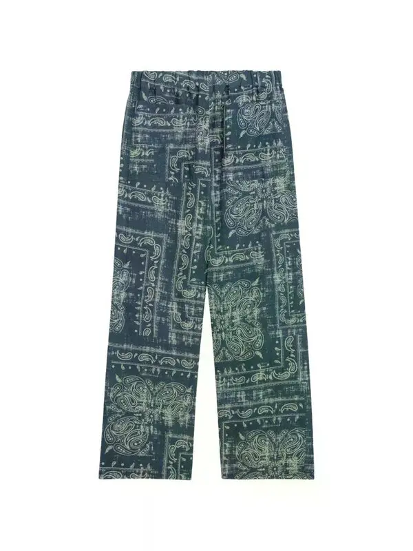 A PAPER KID Popeline Paisley Trousers