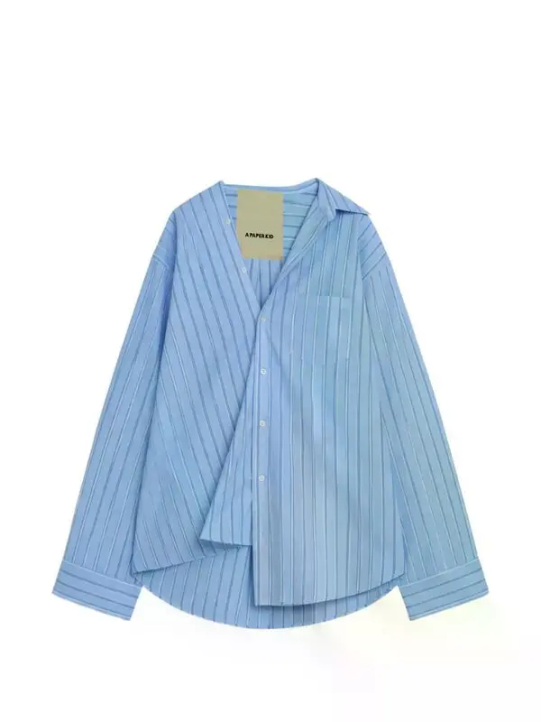 A PAPER KID Striped Shirt - Blue