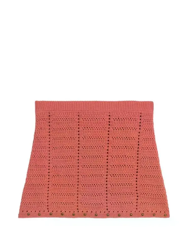 A PAPER KID Knitted Skirt - Red