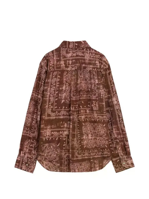 A PAPER KID Popeline Buttoned Paisley Shirt