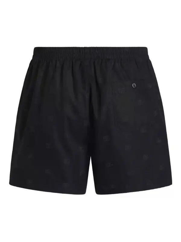 Dolce & Gabbana Logo-print Poplin Boxer Shorts - Black