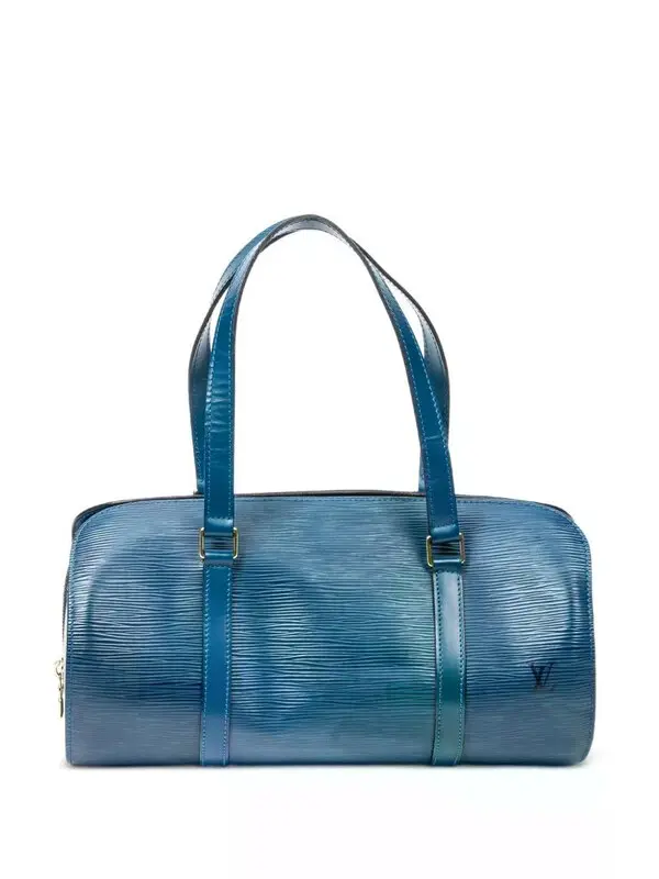 LOUIS VUITTON 1997 Soufflot Zipped Tote Bag - Blue