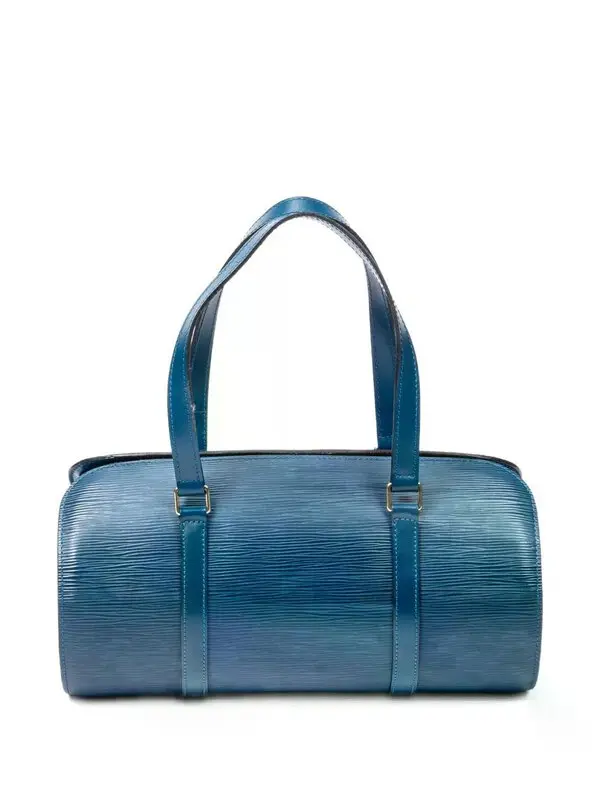 LOUIS VUITTON 1997 Soufflot Zipped Tote Bag - Blue