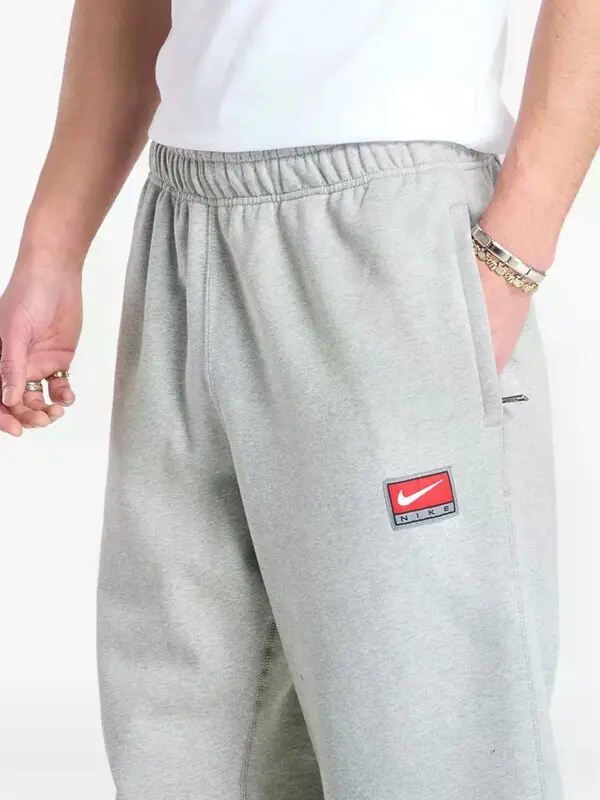 Nike Solo Swoosh Open-hem Track Pants - Grey