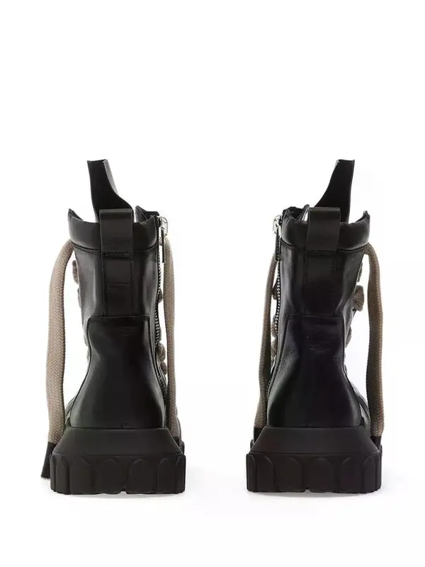 Rick Owens Leather Combat Boots