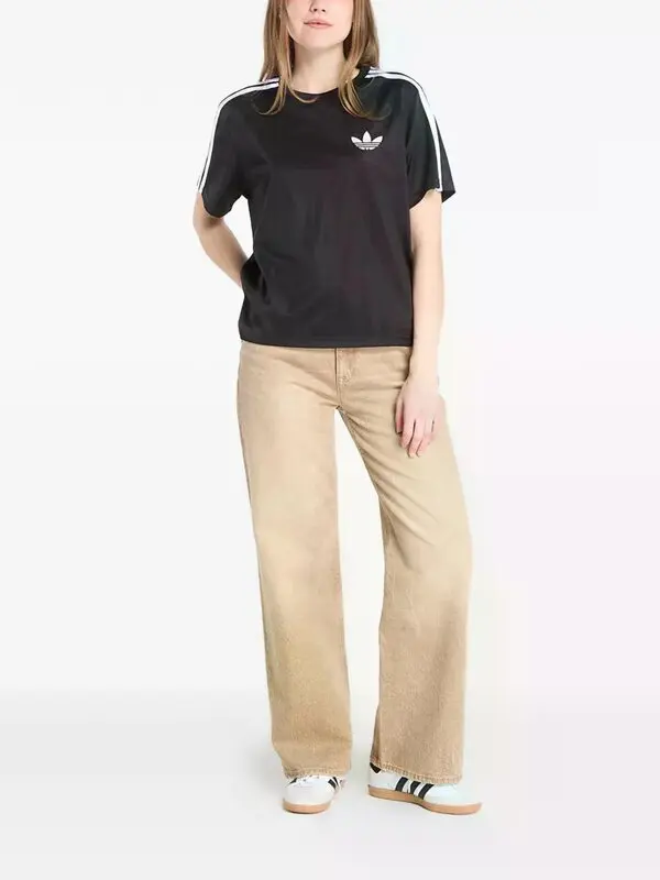 Adidas Firebird T-shirt With Signature Three-stripe Detail