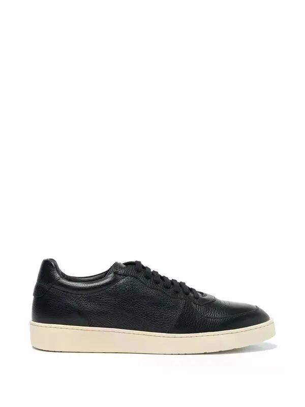 SCAROSSO Agostino Lace-up Calf Leather Sneakers - Black