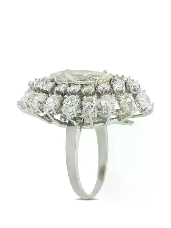 LB EXCLUSIVE Platinum Marquise-cut Diamond Embellished Ring - Silver