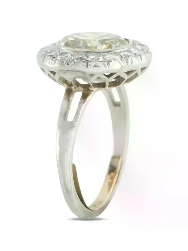 LB EXCLUSIVE Platinum Diamond Halo Ring - Silver