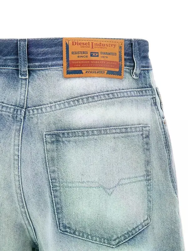 DIESEL® De-helios Faded High-rise Denim Shorts