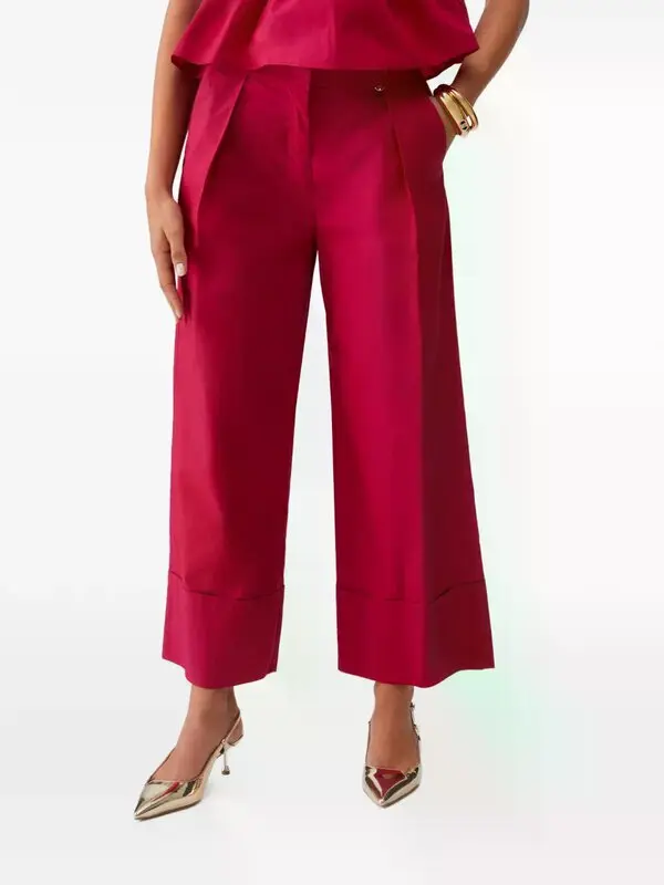 Liu Jo Dart Flared Cotton Trousers