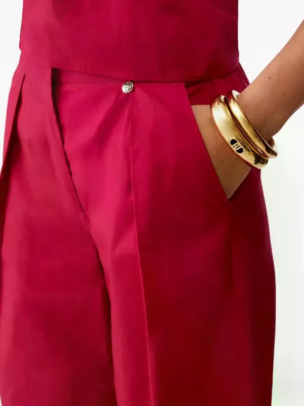 Liu Jo Dart Flared Cotton Trousers