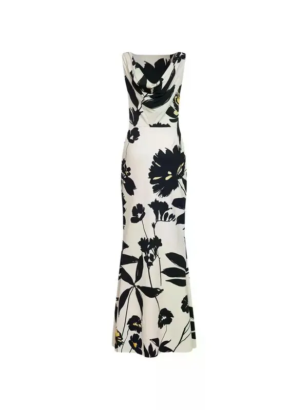 Chiara Boni La Petite Robe Sleeveless Floral Print Gown